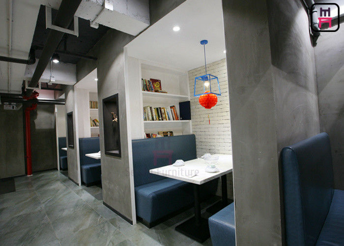 Modern Style Fast Food Restaurant Booth Seating Stainless Steel Base ...
