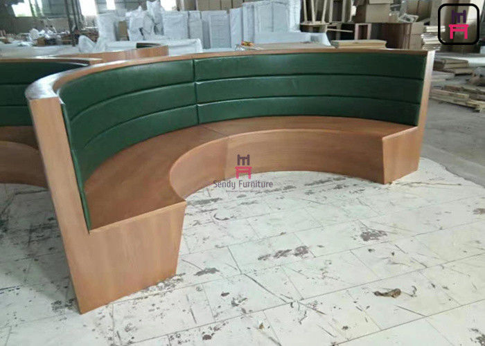 1/2 Circle Wood Chigh Back Restaurant Booths , Custom Made 3/4 Circular ...